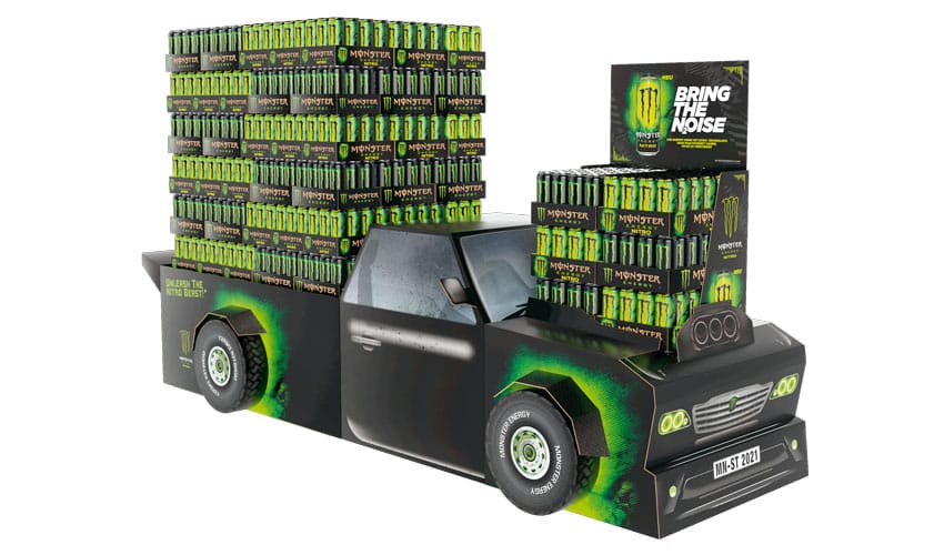 Monster: Abgefahrene POS-Aktion - display Magazin