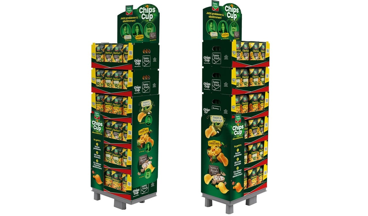 Chips Cup Finale am POS - display Magazin