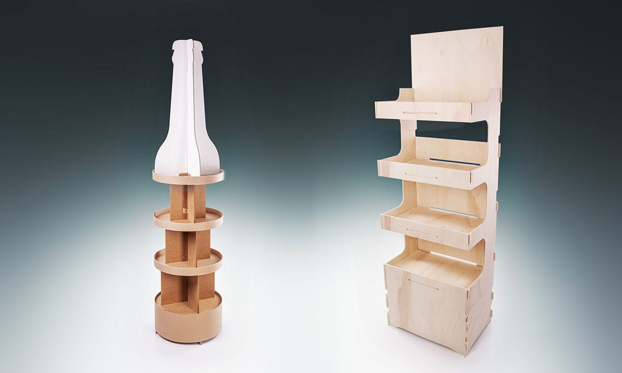 Holz-Steckdisplays von andres - display Magazin