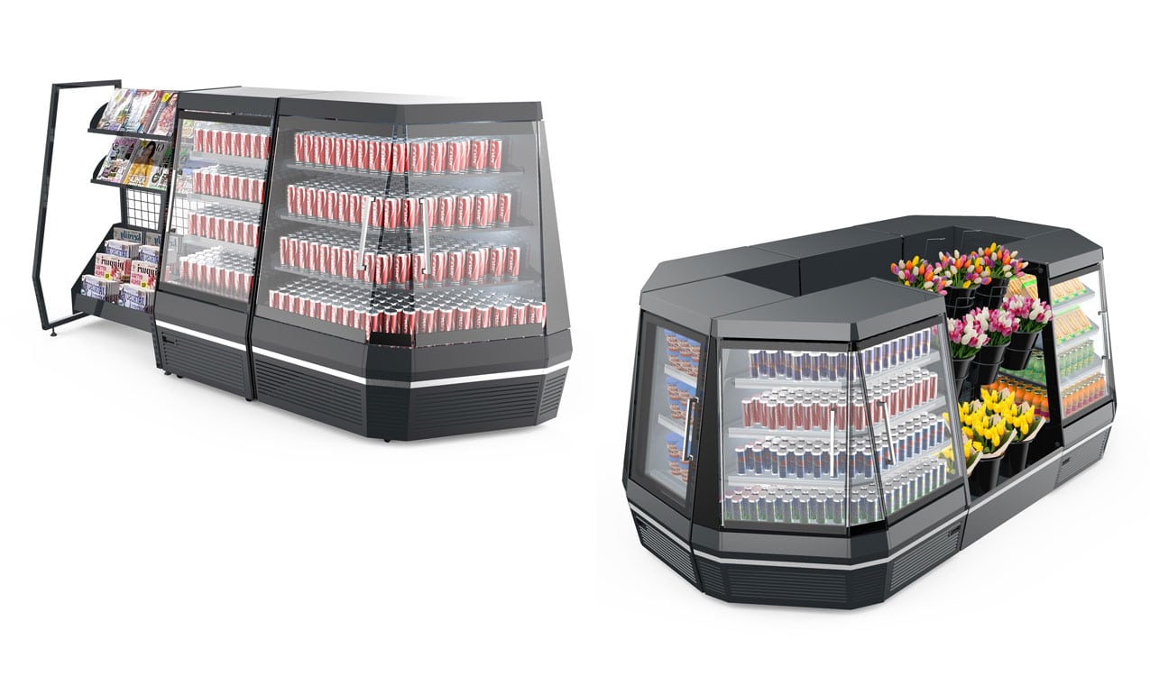 Verkaufsinseln von Epta für Check-out-Zone - display Magazin